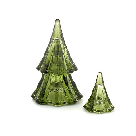 Juliska Berry And Thread Evergreen Stackable Glass Trees