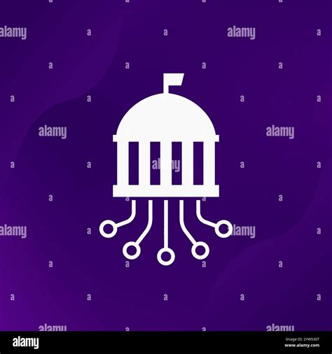 Electronic Government Icon E Government Vector Stock Vector Image