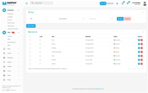 Mophy Payment Admin Dashboard Bootstrap Template Frontend Dexignzone