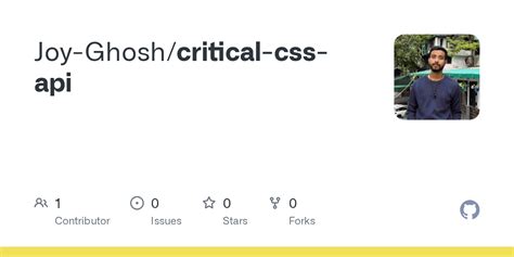 Github Joy Ghoshcritical Css Api
