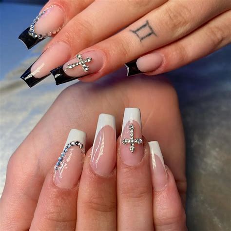 Cross Acrylic Nail Designs Charlenes Nails Cross Gel Nail Art