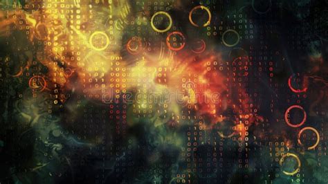Abstract Art Of Binary Code And Digital Waves In Blue And Pink Colors AIG53F Stock Image