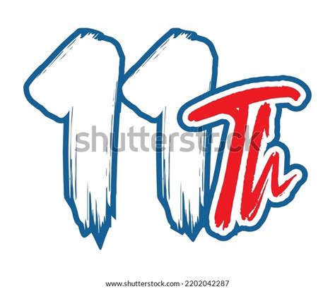 11th Ordinal Number Counting Vector Art Stock Vector Royalty Free 2202042287 Shutterstock