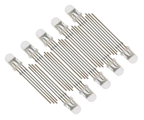 RGB 5mm Diffuse Led Common Anode 10 Stuks Opencircuit