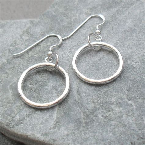 Hoop Earrings Sterling Silver Drop Earrings Folksy