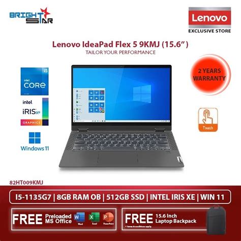Lenovo IdeaPad Flex 5 15ITL05 15 6 FHD IPS Touch I5 1135G7 8GB 512GB SSD Intel Iris XE