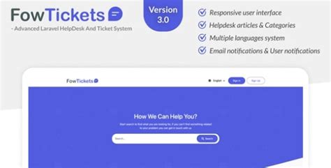 Fowtickets V30 Advanced Laravel Helpdesk And Ticket System Php Script