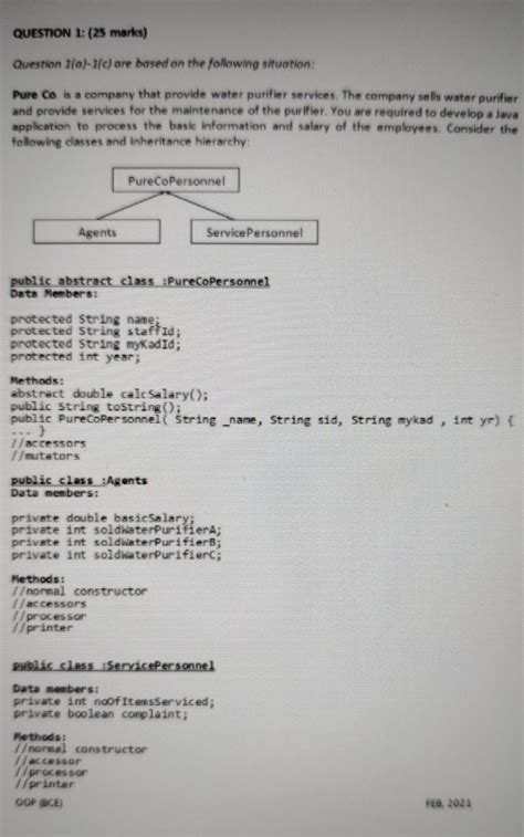 Solved Question 1 25 Marks Question 29 1d Are Based On