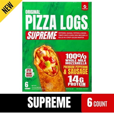 Finger Food Products Original Pizza Logs® Supreme Air Fryer And Oven