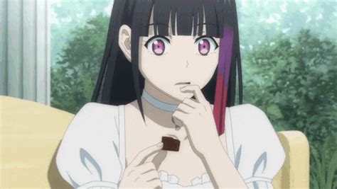 Anime Girl Happy Eating Chocolate  Anime Girl Happy Eating