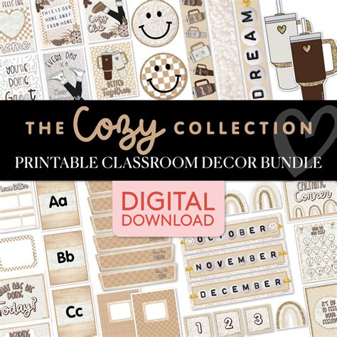 The Cozy Collection Full Printable Classroom Decor Bundle Printabl