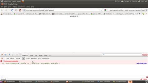 Node Js No Transport Available Js Stack Overflow