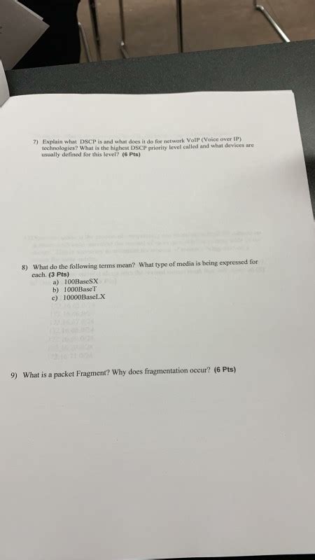 Solved 7 Explain What DSCP Is And What Does It Do For Chegg Com