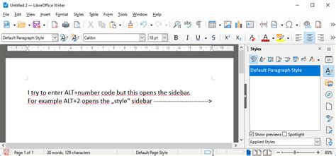 [regression] Cannot Enter Alt Number Codes For Unicode Symbols Anymore After Updating To