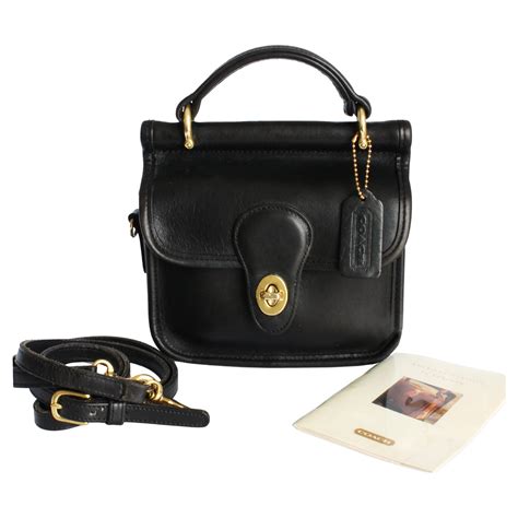 Vintage Coach Bag Winnie Top Handle Mini Willis 9023 Black Leather
