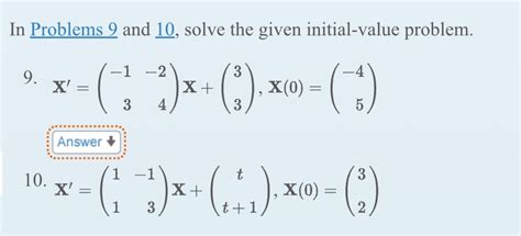solved in problems 9 and 10 solve the given initial value