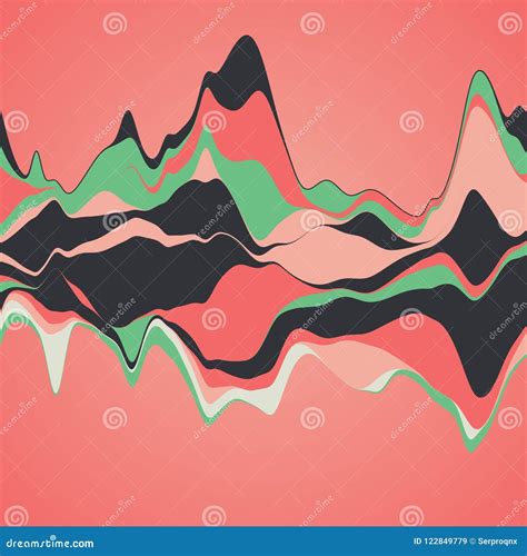 Big Data Visualization Streamgraph Futuristic Infographic Stock Vector Illustration Of