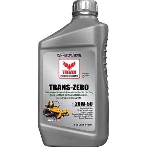 Масло за хидростатична трансмисия за косачки, TRIAX Trans Zero 20W-50 ...