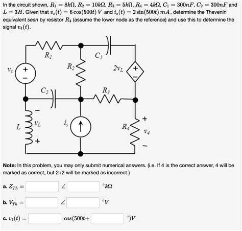 Solved In The Circuit Shown R1 8kΩ R2 10kΩ R3 5kΩ