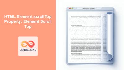 HTML Element ScrollIntoView Method Scrolling Element Into View CodeLucky