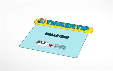 3d Design Tinkertip Scale 2d Tinkercad
