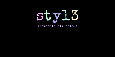GitHub Tool Styl Themeable Cli Coloring