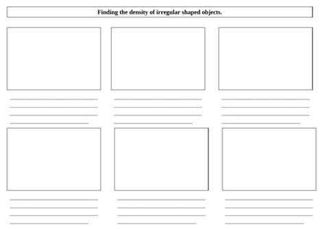 Density Required Practical Irregular Shaped Objects Storyboard And