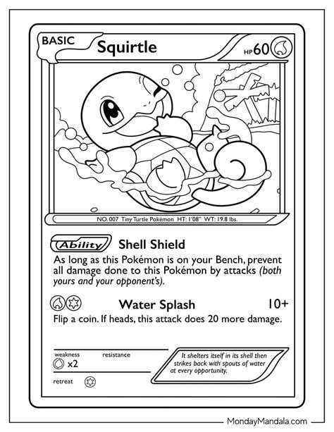 Printable Pokemon Cards Coloring Pages Printables Templates Free