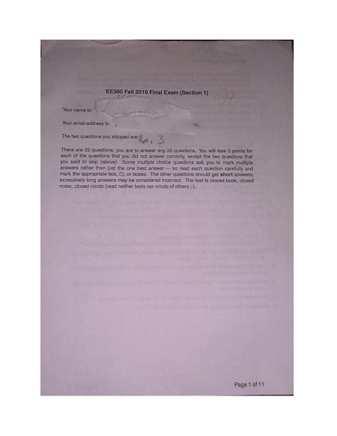 Questions For Final Exam Microcomputer Organization Ee 380 Exams Electrical And