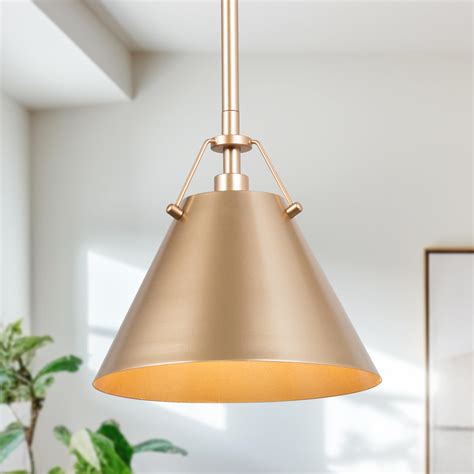 Ksana Gold Pendant Light Modern Cone Hanging Lighting Fixture For