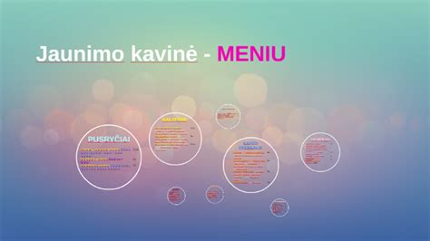 Jaunimo Kavinė Meniu By Vika Čius On Prezi