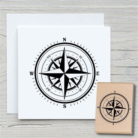 Compass Rose Stamp Etsy