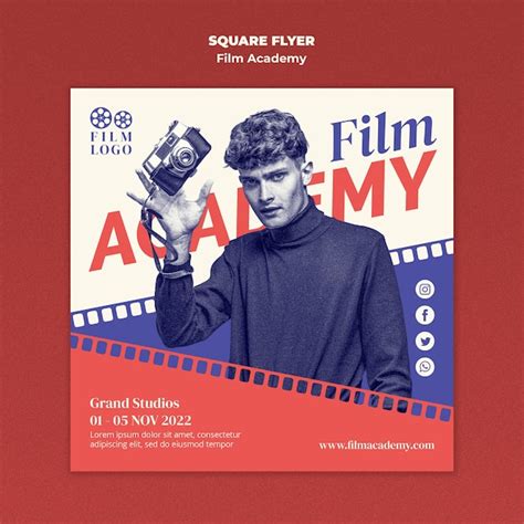 Film Academy Square Flyer Template Download For Free Imgpanda A