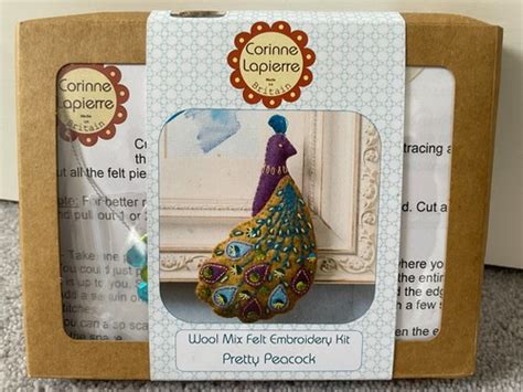 Corinne Lapierre Pretty Peacock Felt Kit All Parts Present Ebay Uk