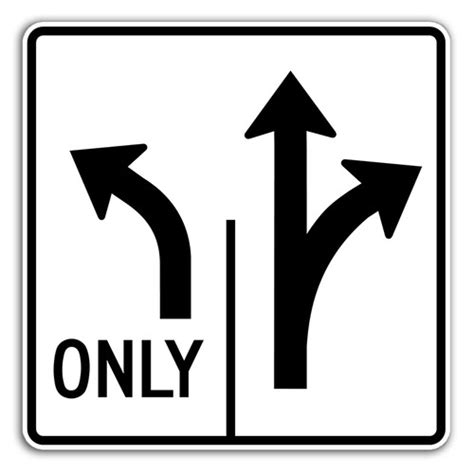 Left Only Thruright Sign Dornbos Sign And Safety Inc