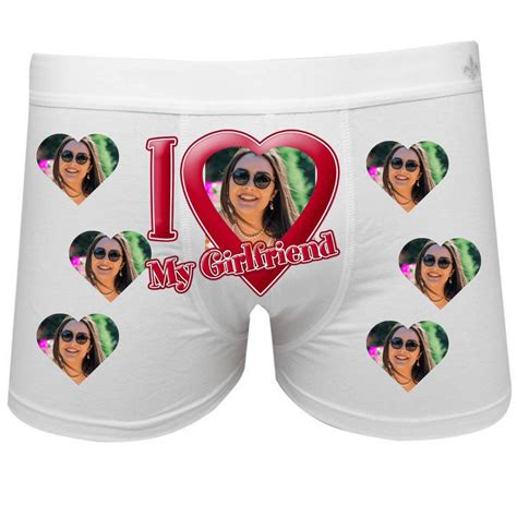 Cueca Com Foto I Love My Girlfriend Eu Amo Meu Namorado Produto Masculino Nunca Usado