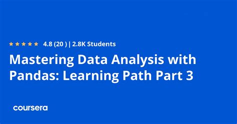 Mastering Data Analysis With Pandas Learning Path Part 3