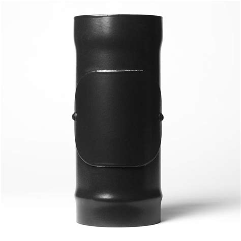 5 Flue Pipe With Sweep Door Matt Black Rangemoors