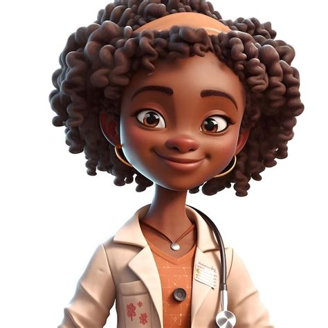 Premium Ai Image 3d Render Of A Little African American Girl With