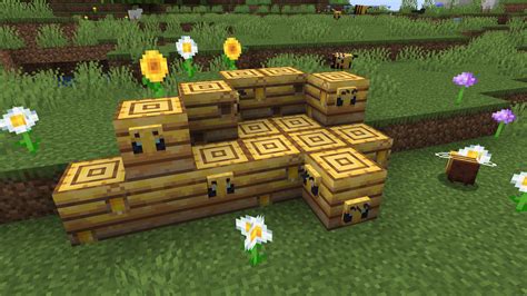 Bees Sticking Their Heads Out Of The Hives R Minecraft One For All