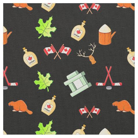 Canadian National Maple Leaf Tartan Fabric Zazzle