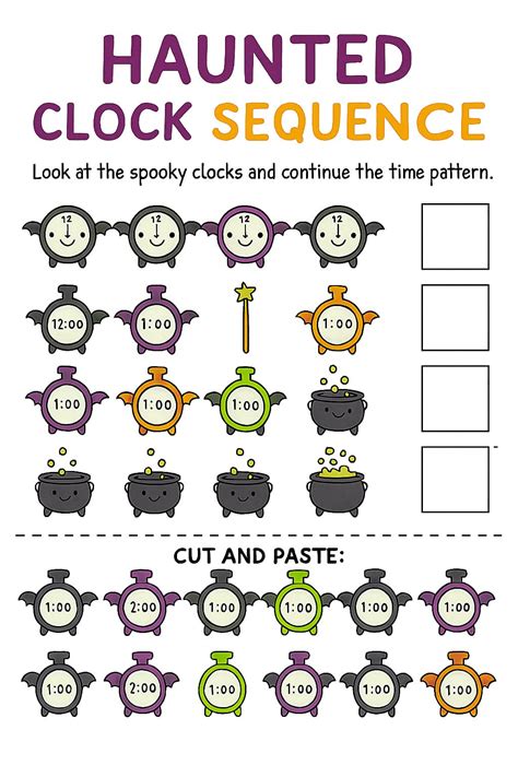 Halloween Pattern Sequencing Worksheets Free Image And Pdf Printables