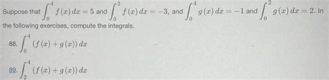 [answered] The Following Exercises Compute The Integrals Suppose That