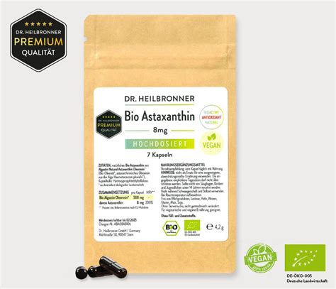 Premium Organic Astaxanthin High Dose 8mg 7 Capsules