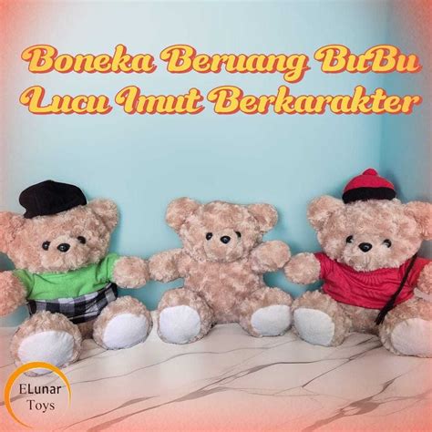 Jual Boneka Beruang Bubu Kecil Berkarakter Ulang Hadiah Tahun Kado