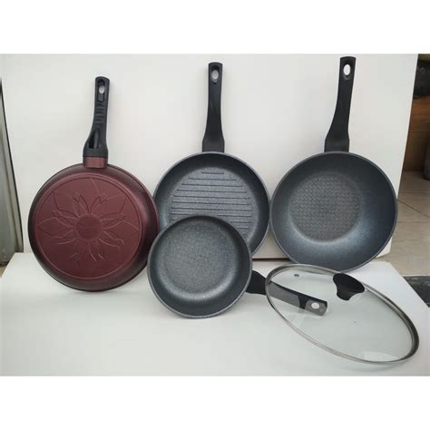 Jual Ecoramic Frying Pan Set Second Shopee Indonesia