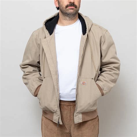 Dickies Mens Hilham Hooded Canvas Jacket Desert Sand Brown