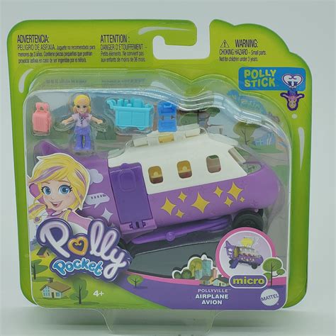 Polly Pocket Pollyville Airplane New Micro Playset By Mattel Goodfind