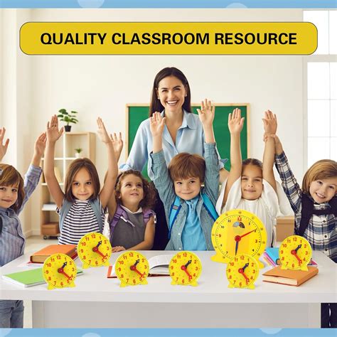Kindermatic 30 Pcs Classroom Clock Kit Includes 1 Pcs Big Student Cloc