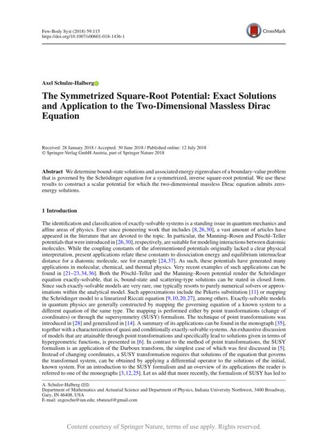 The Symmetrized Square Root Potential Exact Solutions And Application